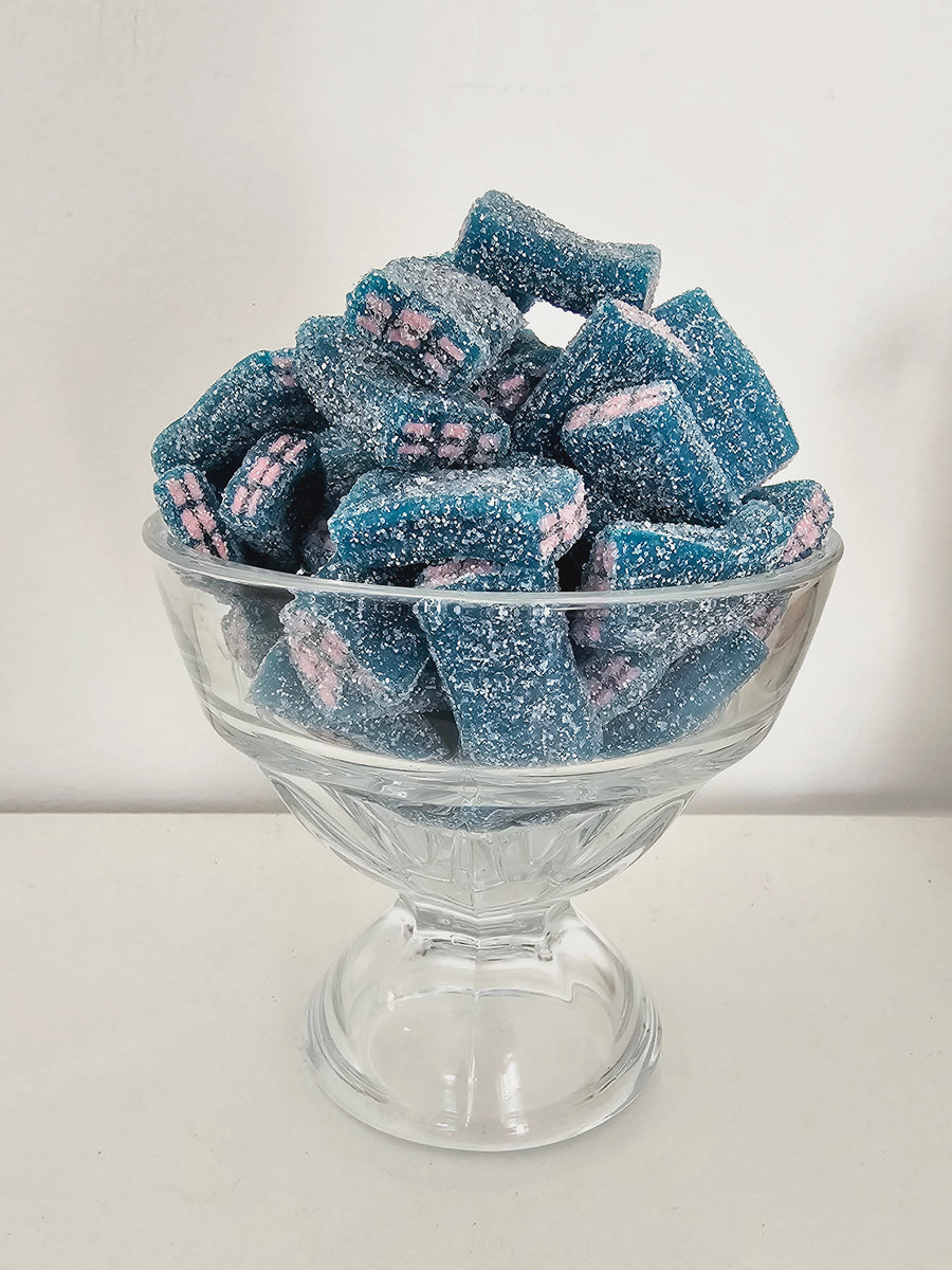 Fizzy Blue Raspberry Bricks – The Lolly Jar NZ